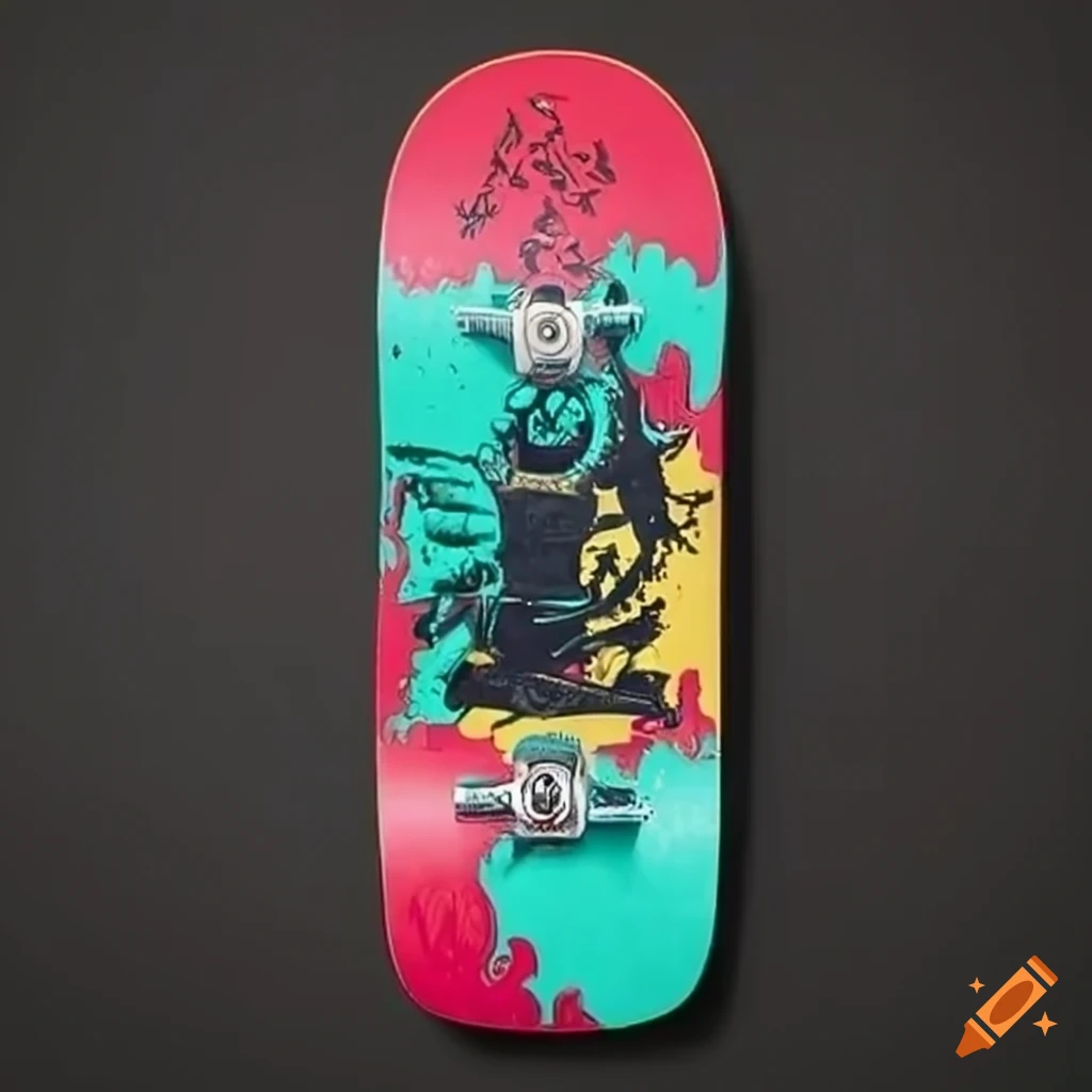 Skateboard Deck With Bam Margera s Signature Style