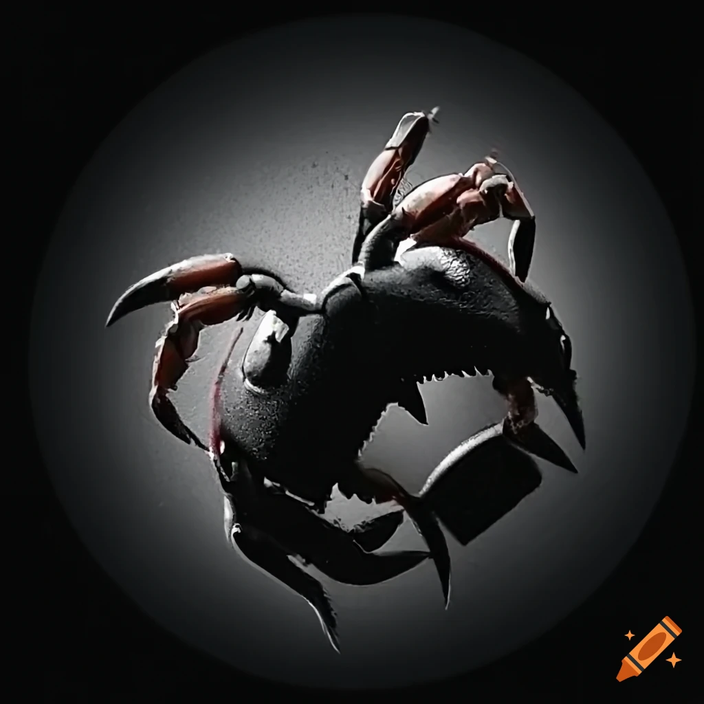 Bold crab logo with sharp claw design on Craiyon