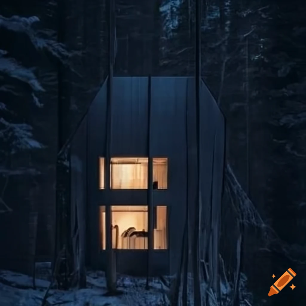 Sophisticated nordic tower cabin architecture on Craiyon