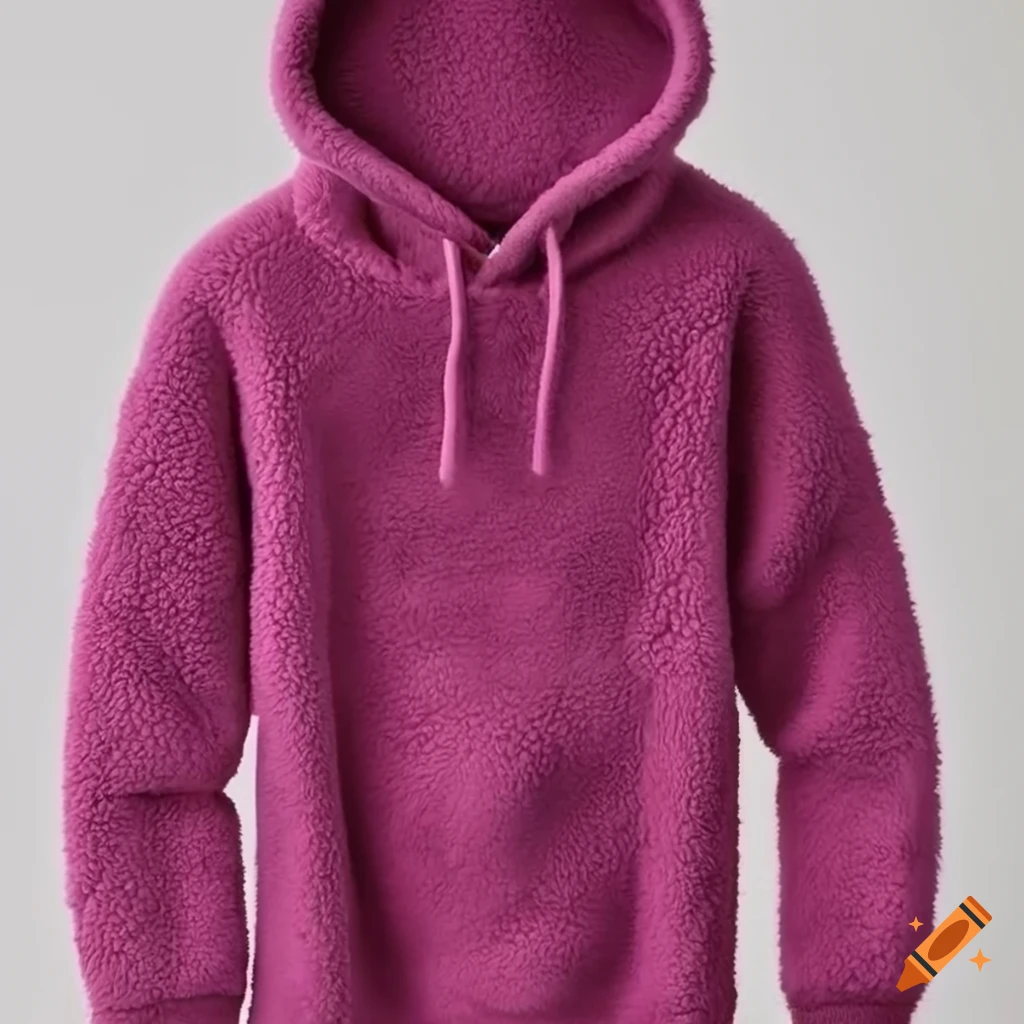 Fleece Sherpa hoodie with a cozy fit on Craiyon