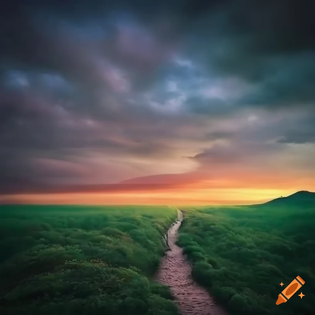 Captivating view of a grassland leading to a forest