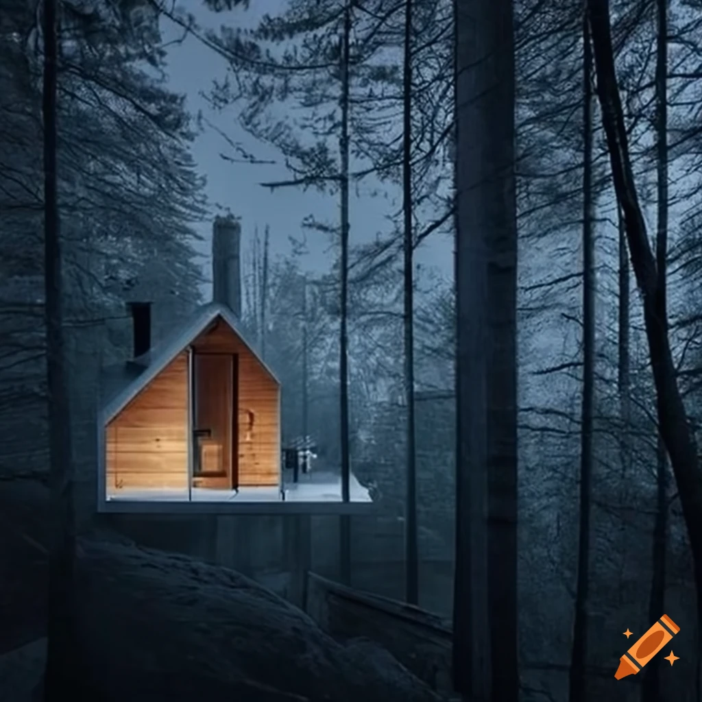 Sophisticated nordic tower cabin architecture on Craiyon