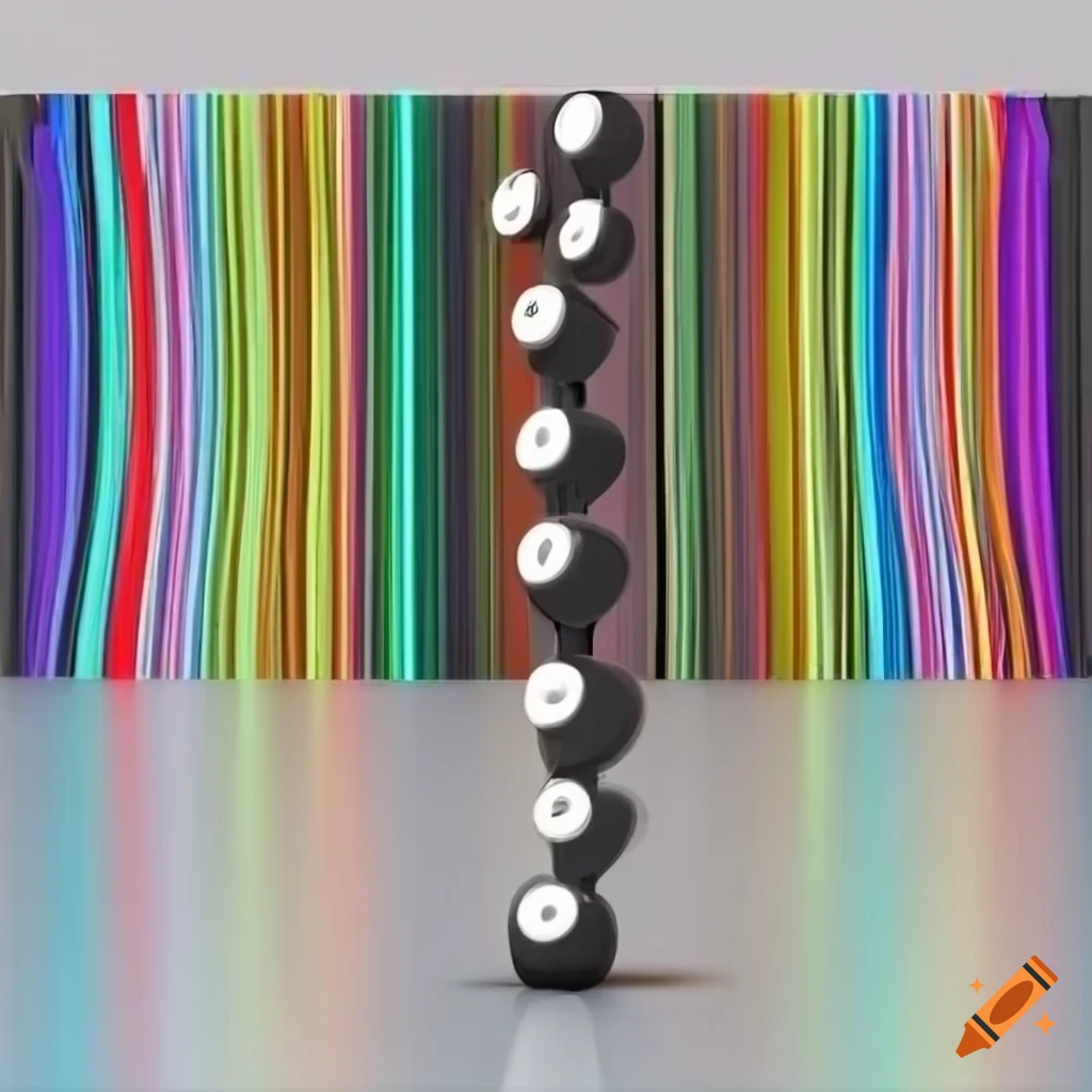 Colorful line surrounded by 3d question marks artwork on Craiyon