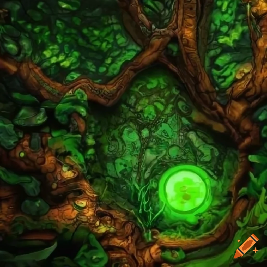 2d game layout with organic plant-like elements on Craiyon