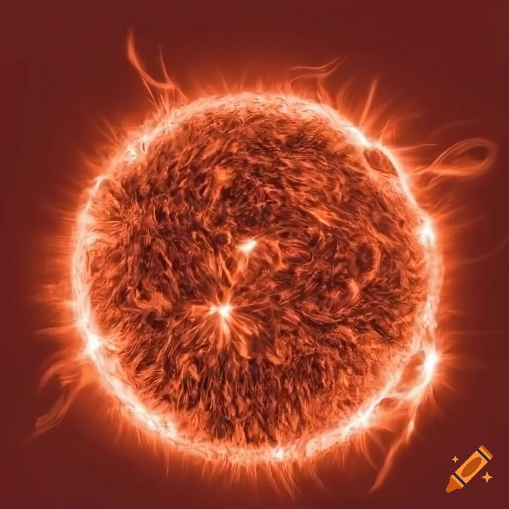 Sun solar storm phenomenon on Craiyon