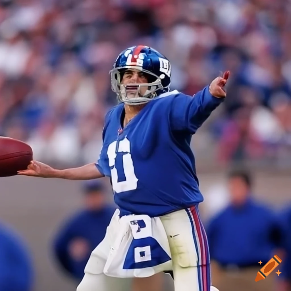 Danny devito as quarterback for the new york giants on Craiyon