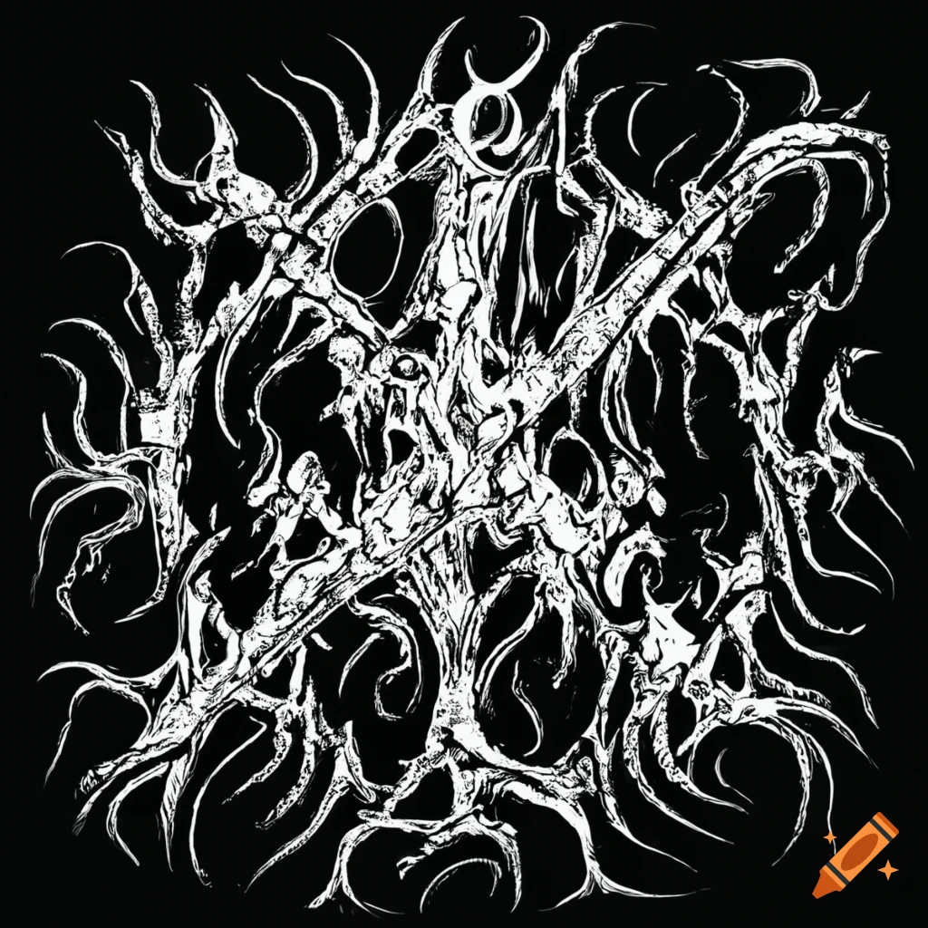 Logo for 'desanite' brand in deathcore style on Craiyon
