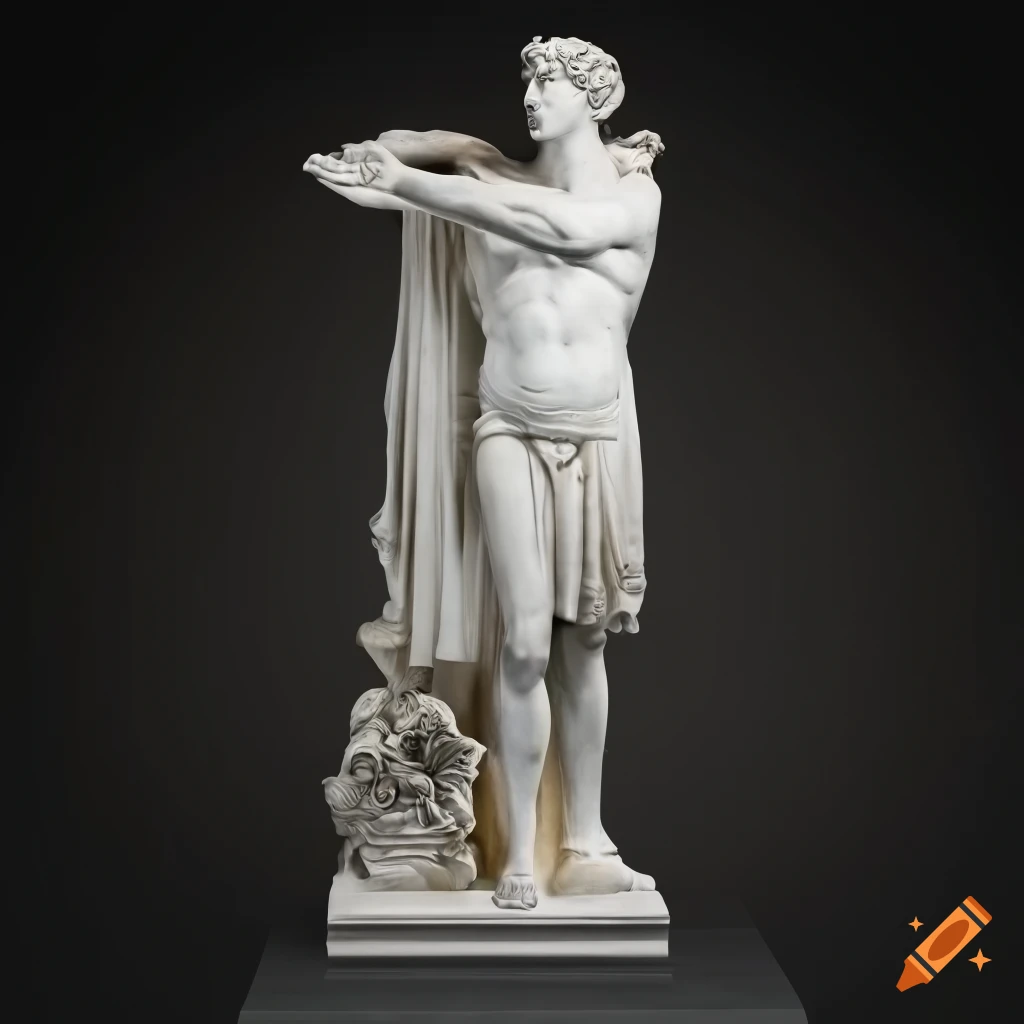 High resolution greek statue on Craiyon