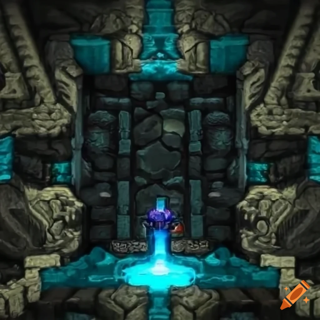 Stone column tiles for a metroid-like platformer game