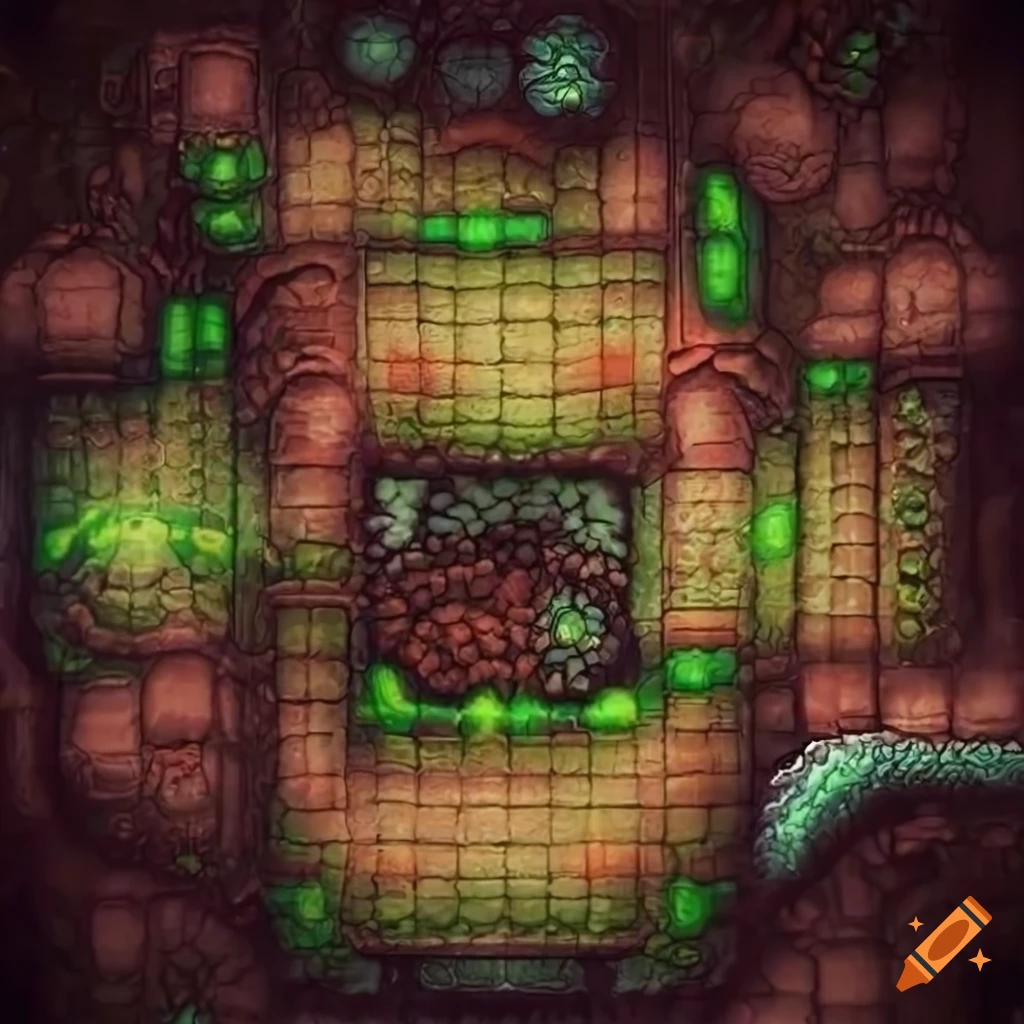 2d game layout map with alien plants and high contrast tiles on Craiyon