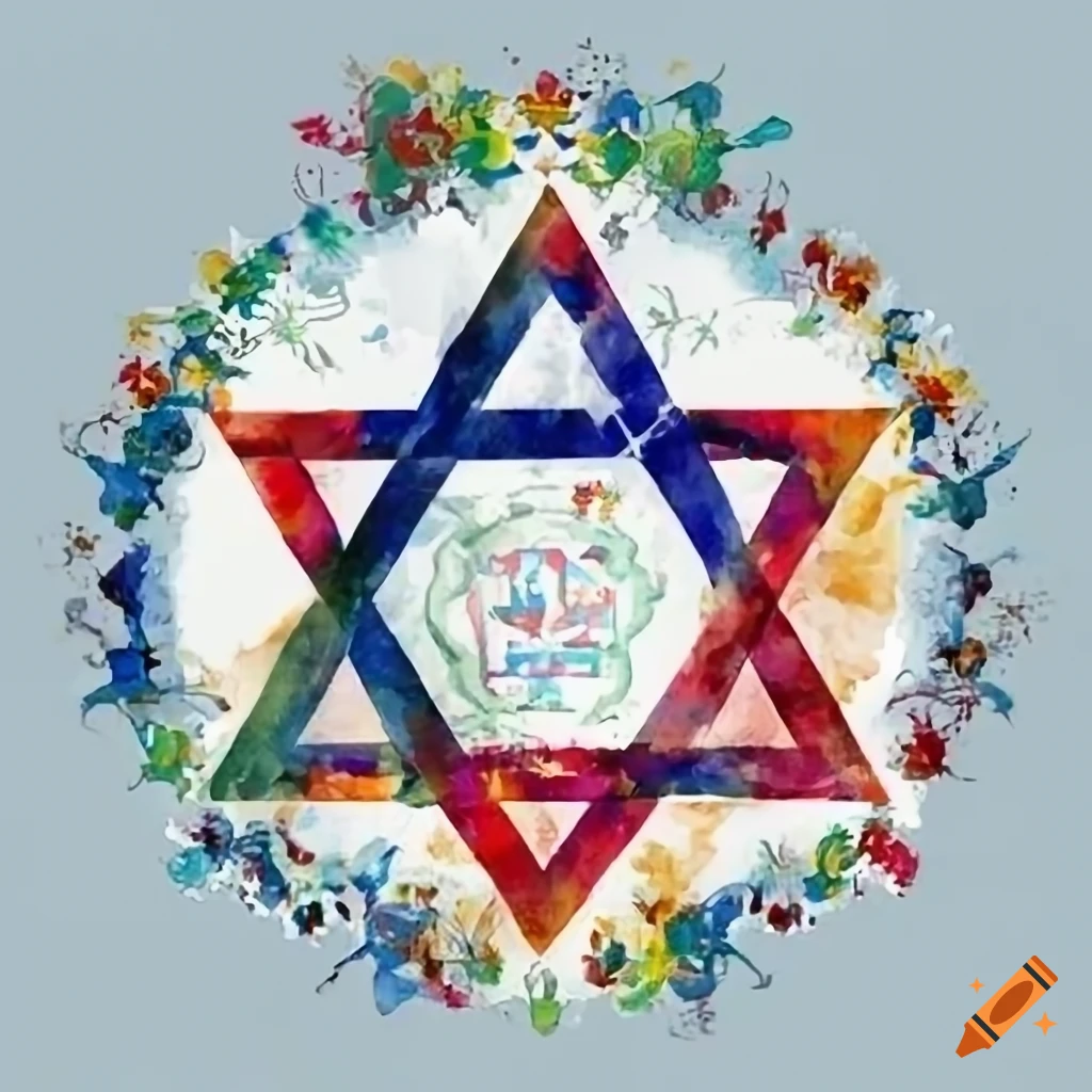 Dominican Republic coat of arms with Star of David on Craiyon