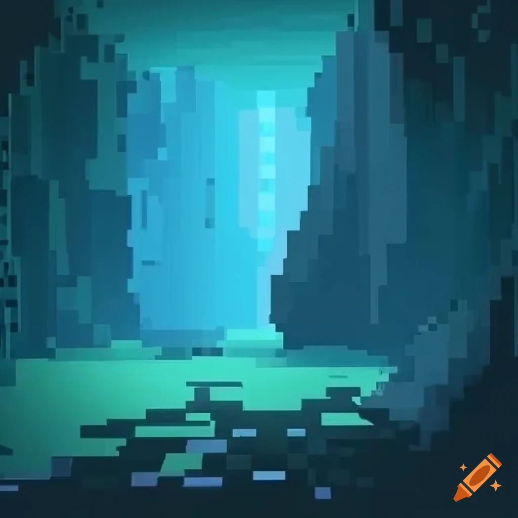 Abstract pixelated portals on Craiyon