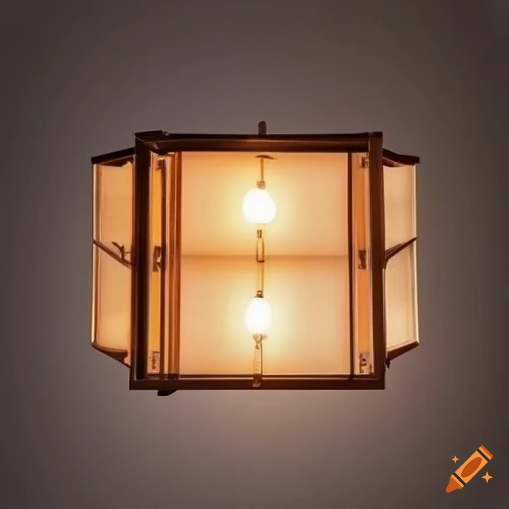 Retro futuristic flat panel light fixture in grid ceiling on Craiyon