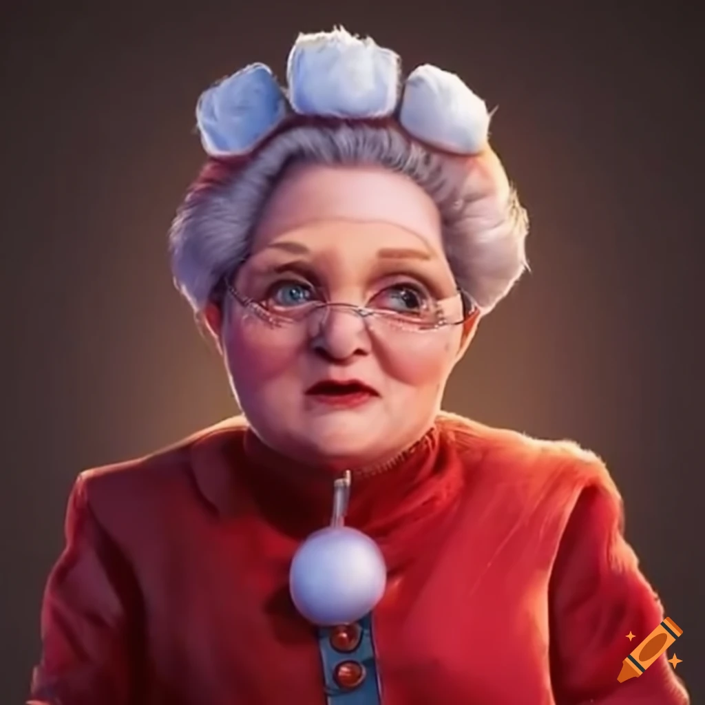 Image of mrs. claus looking worried