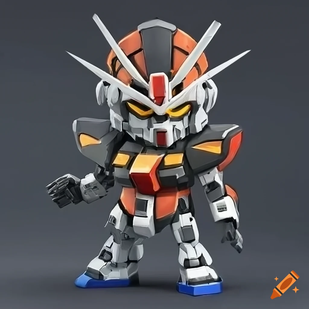 Chibi ninja themed gundam robot on Craiyon