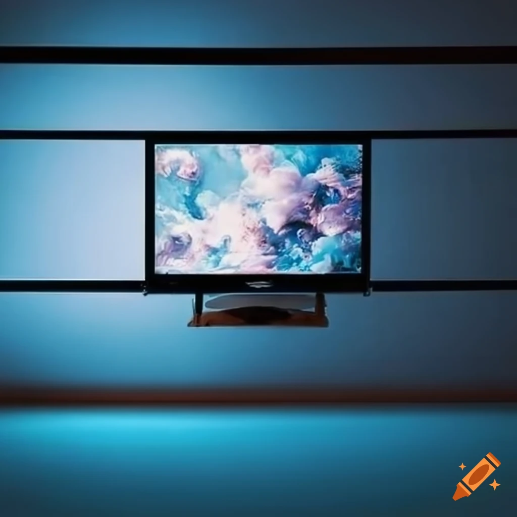 Ceiling-mounted tv screen on Craiyon