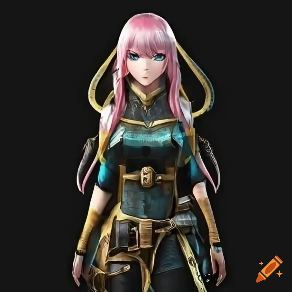 Camouflaged android in battle armor