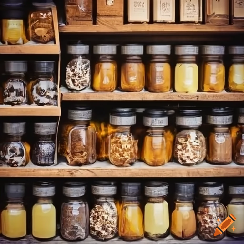 Eco-friendly shop with goods by weight and returnable packaging