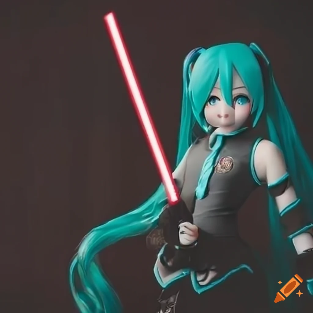 Cosplay of Hatsune Miku as Darth Vader on Craiyon