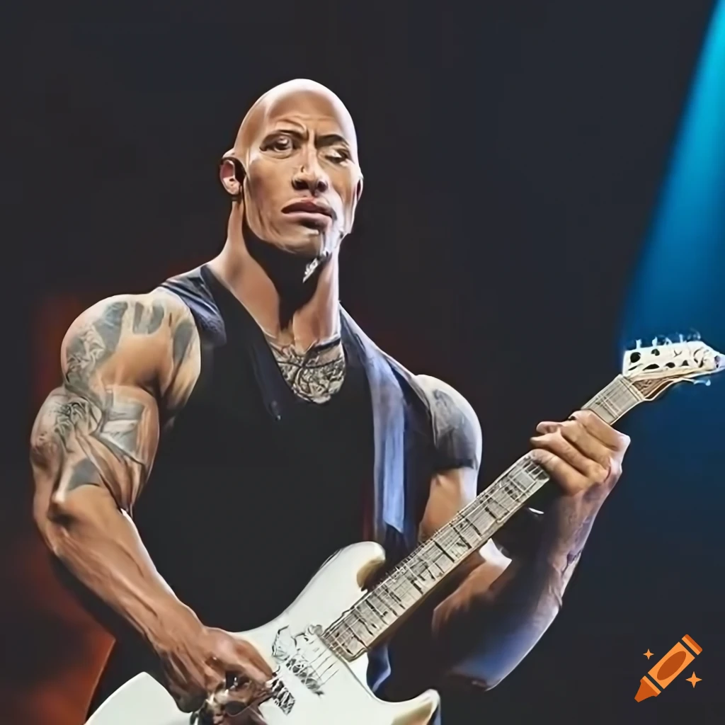 Two individuals in a psychedelic shopping mall shopping for guitars on Craiyon