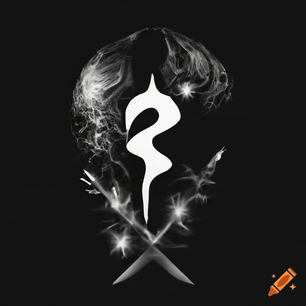 Schematic artwork with sacred symbols and ethereal elements on Craiyon