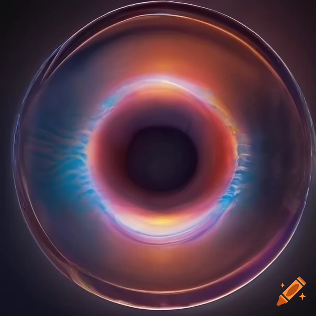 Hyper-realistic artwork of a translucent glass torus on Craiyon