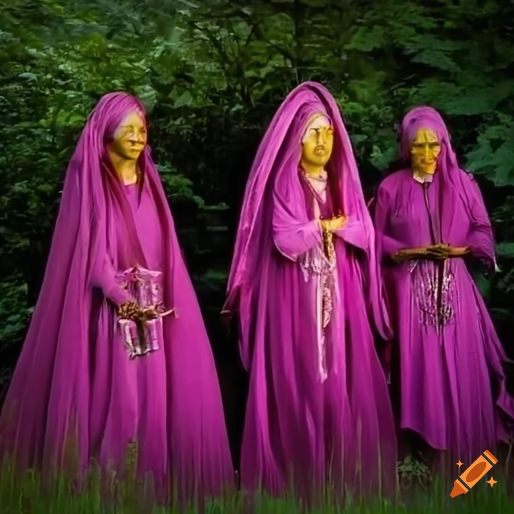 Wicca women performing herbal ritual on Craiyon