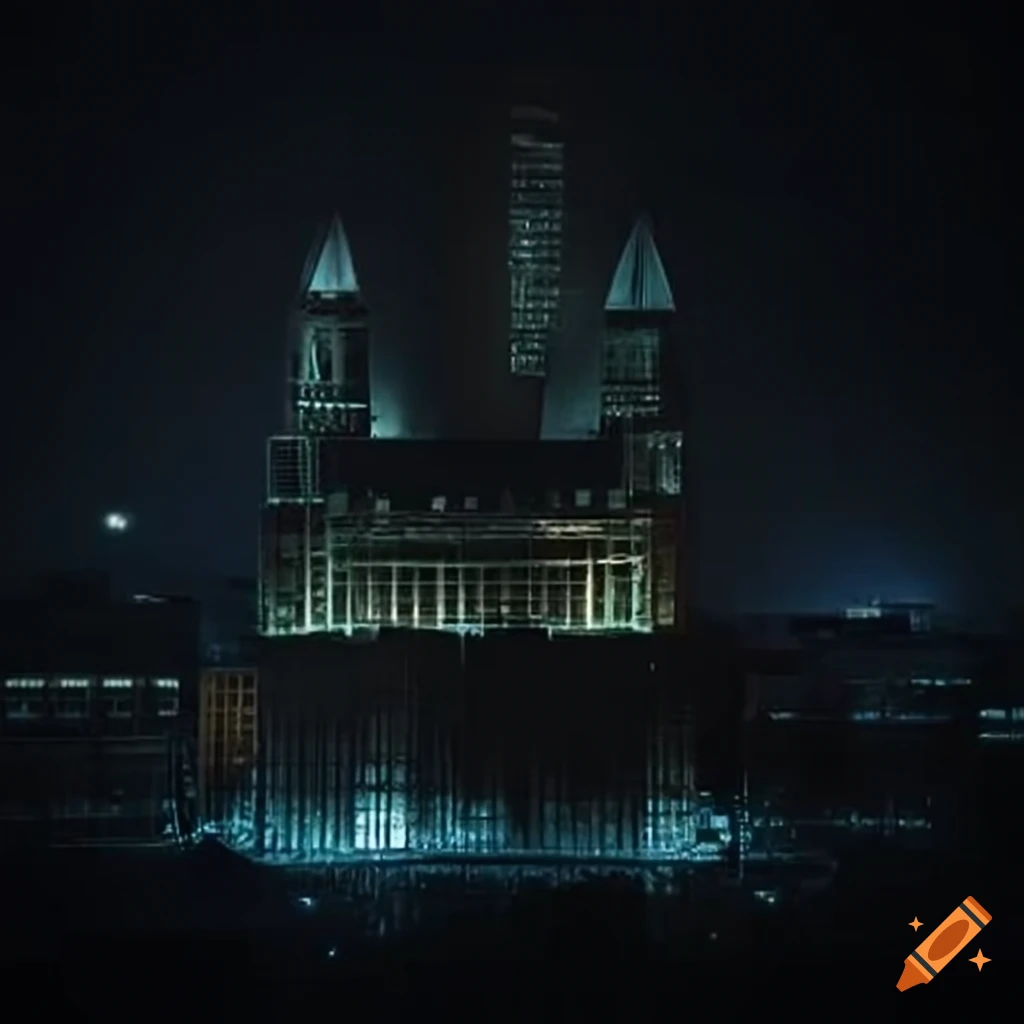 Futuristic soviet building on Craiyon