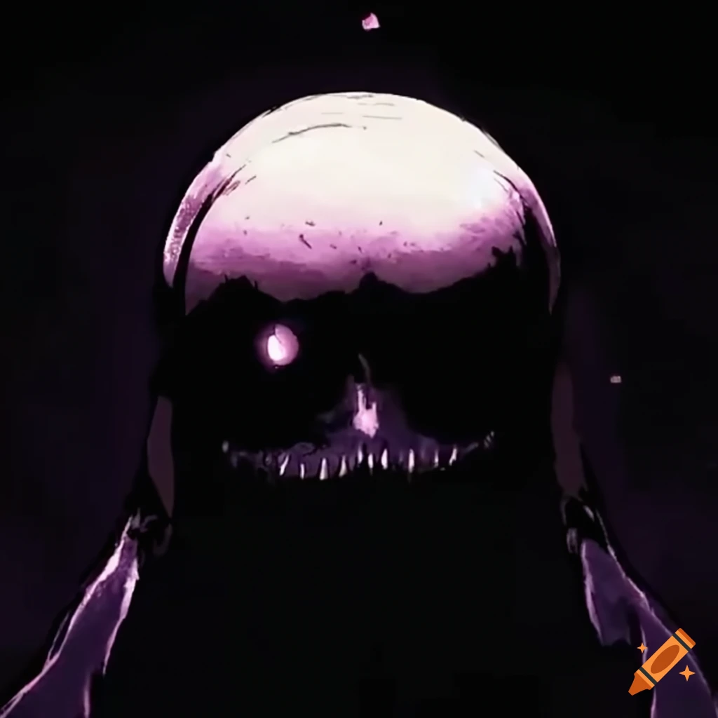 Artwork of sans from undertale with macabre elements on Craiyon