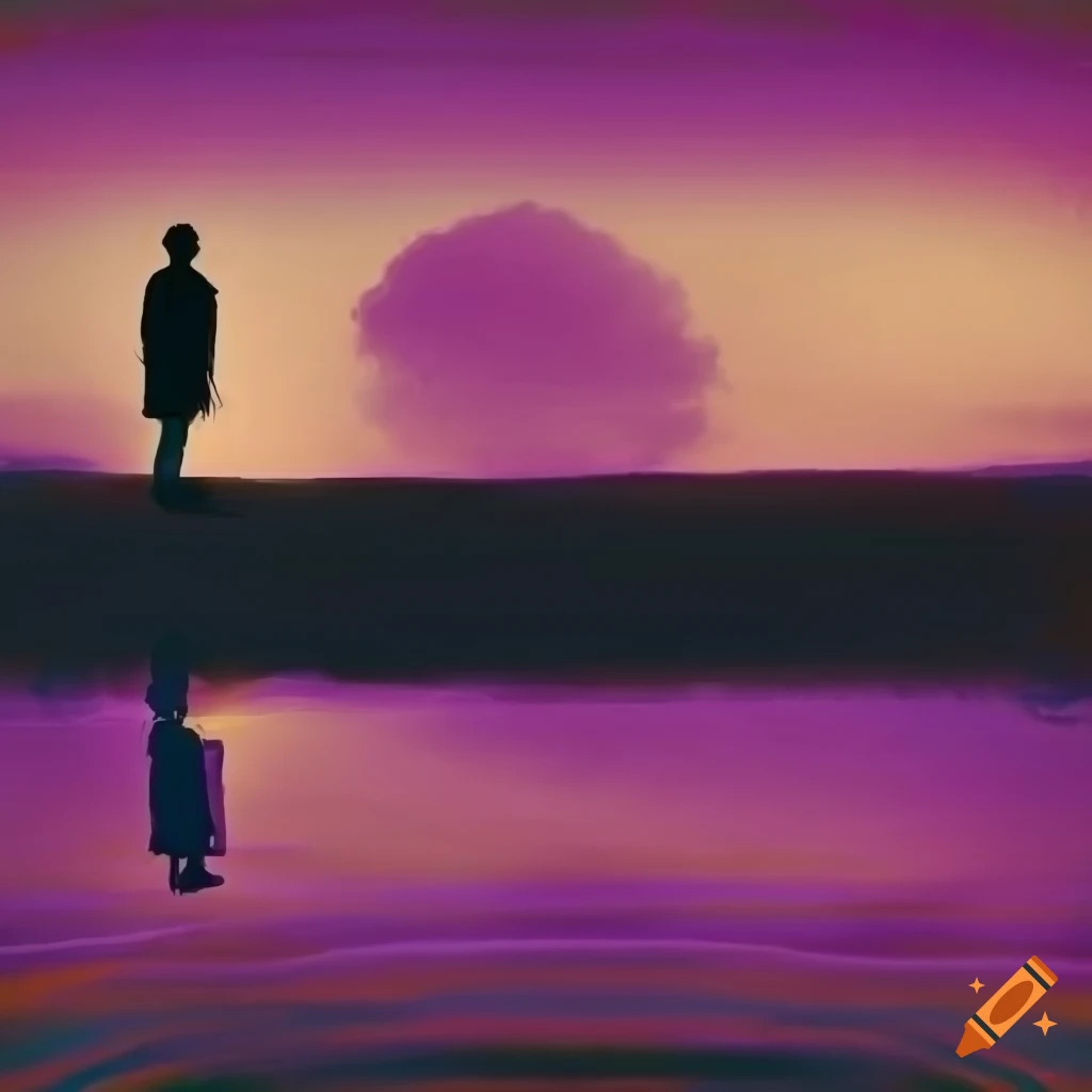 Couple enjoying the sunset together on Craiyon