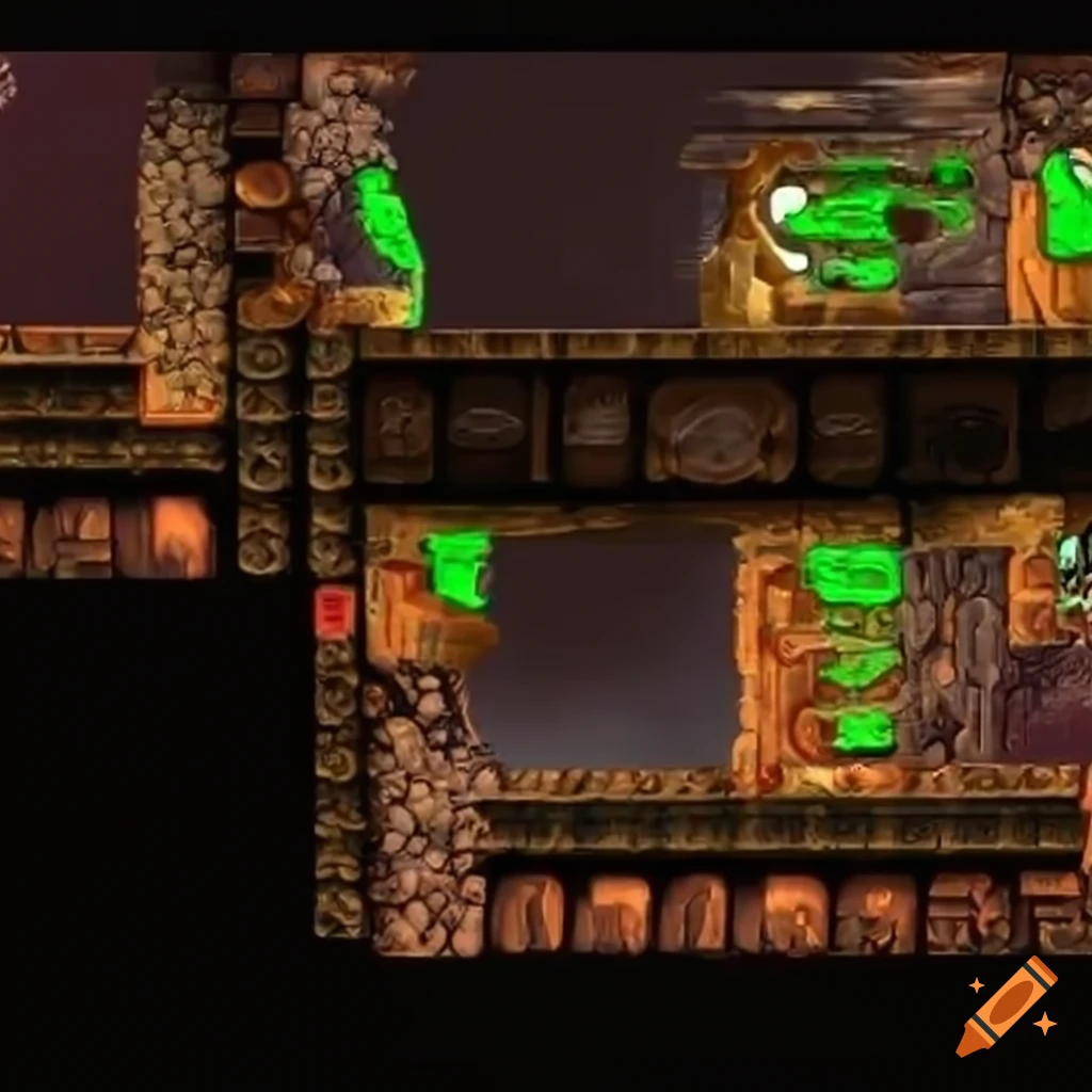 2d platform game with bubble tiles on Craiyon