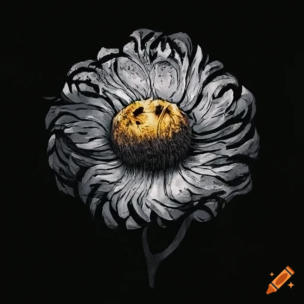 Artwork of flowey from undertale in horrortale au on Craiyon