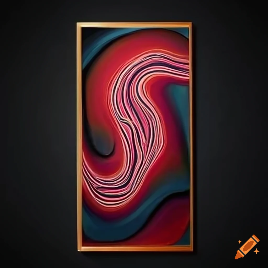 Sine Wave Line Art Painting