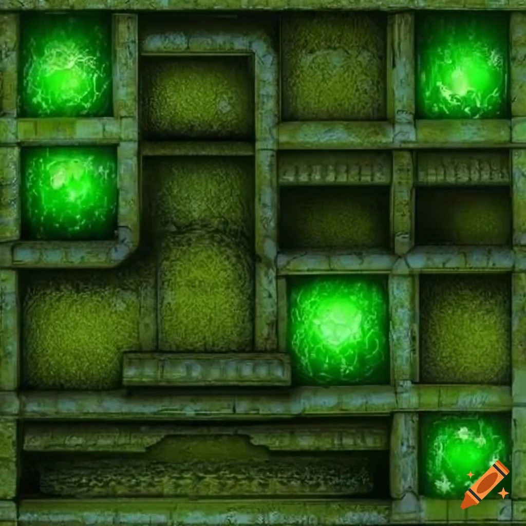 High contrast platform game map with organic plant and mushroom tiles