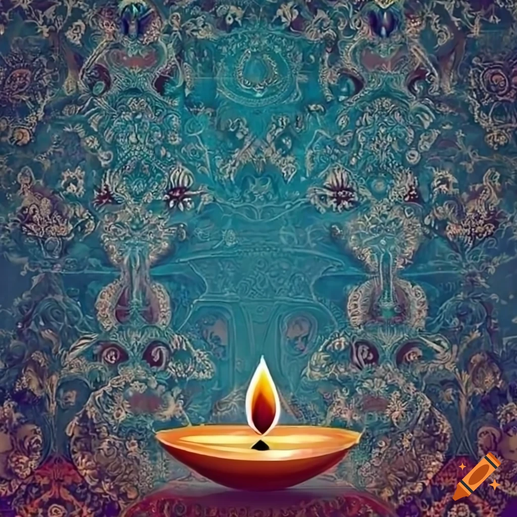 Mughal-inspired diwali background