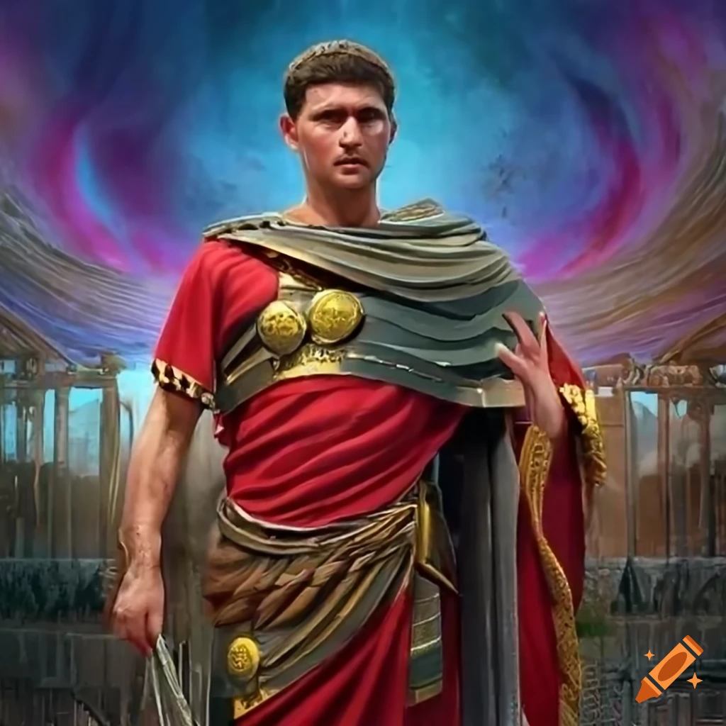Ultrarealistic art of a roman emperor in a phoenician temple on Craiyon