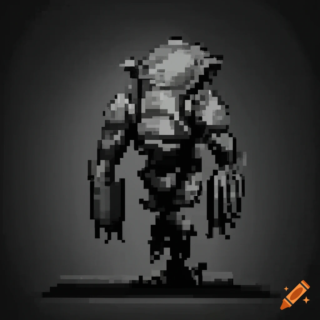 Pixel art of alien enemies for a post-apocalyptic game on Craiyon