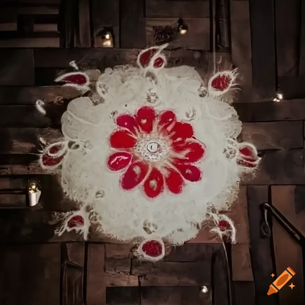 Rangoli made of millets on Craiyon