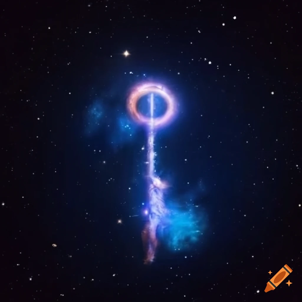 Galaxy shaped like a key