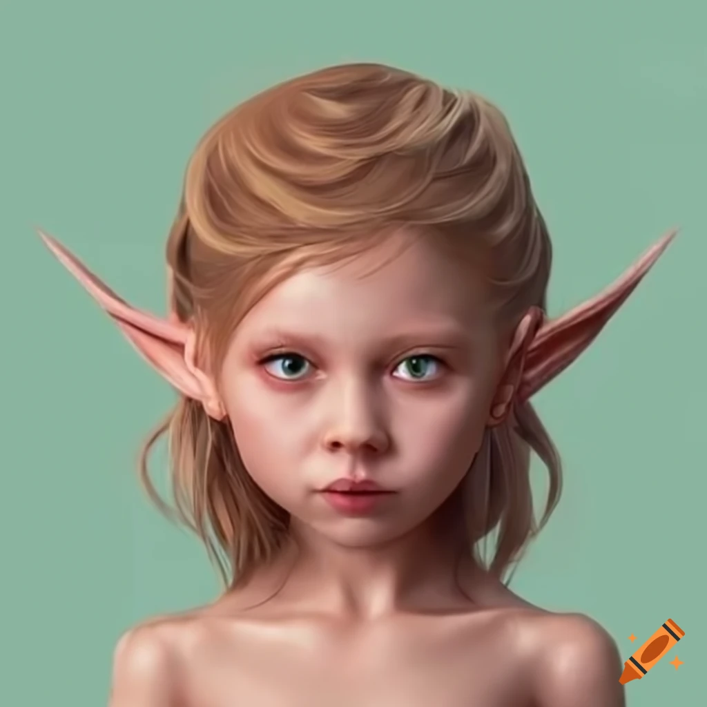 Portrait of a young girl elf