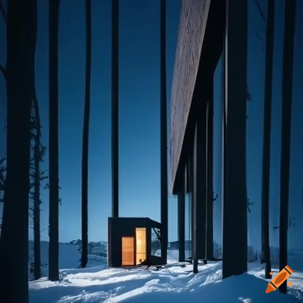 The observation tower is 21 meters tall and has a wooden exterior with ...