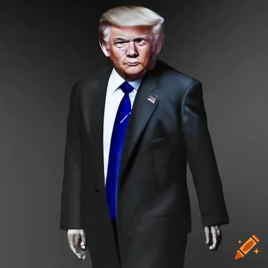 Satirical depiction of donald trump evading the police on Craiyon