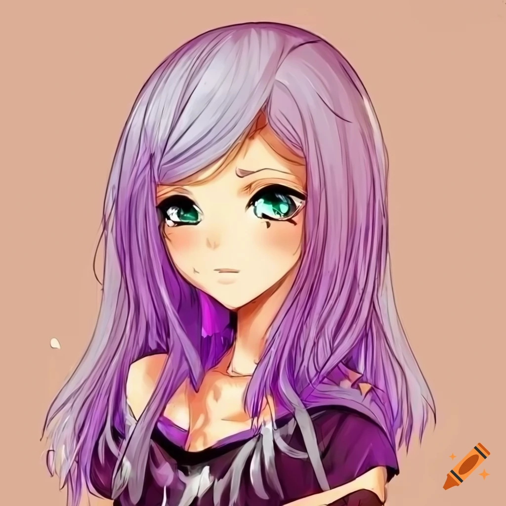 Anime illustration of a purple sorceress and green dj wizard on Craiyon