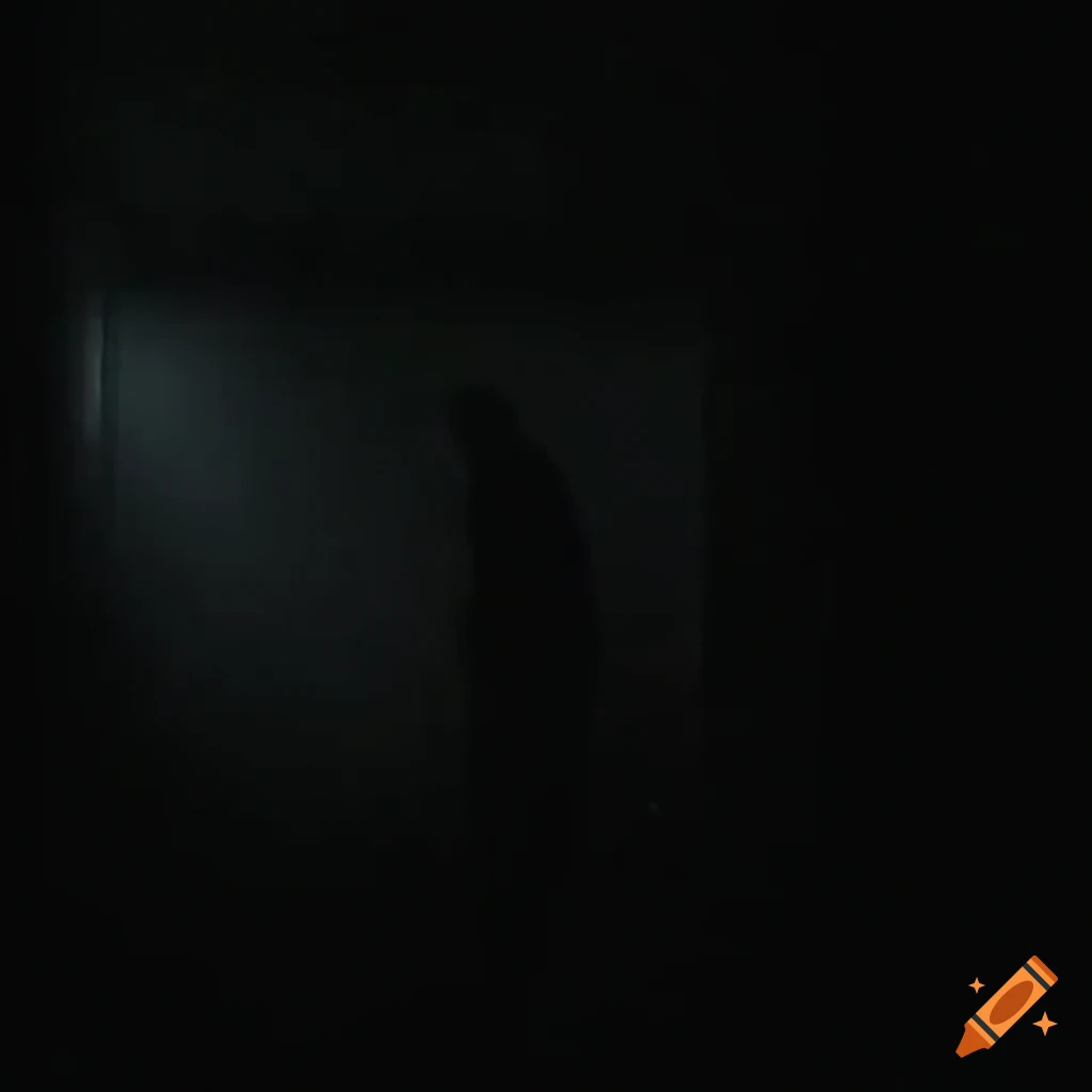 Eerie tall humanoid creature captured on security camera footage on Craiyon