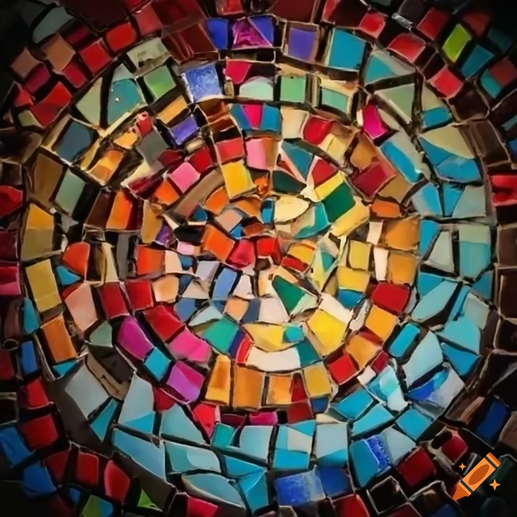 Mosaic art showcasing future skills on Craiyon