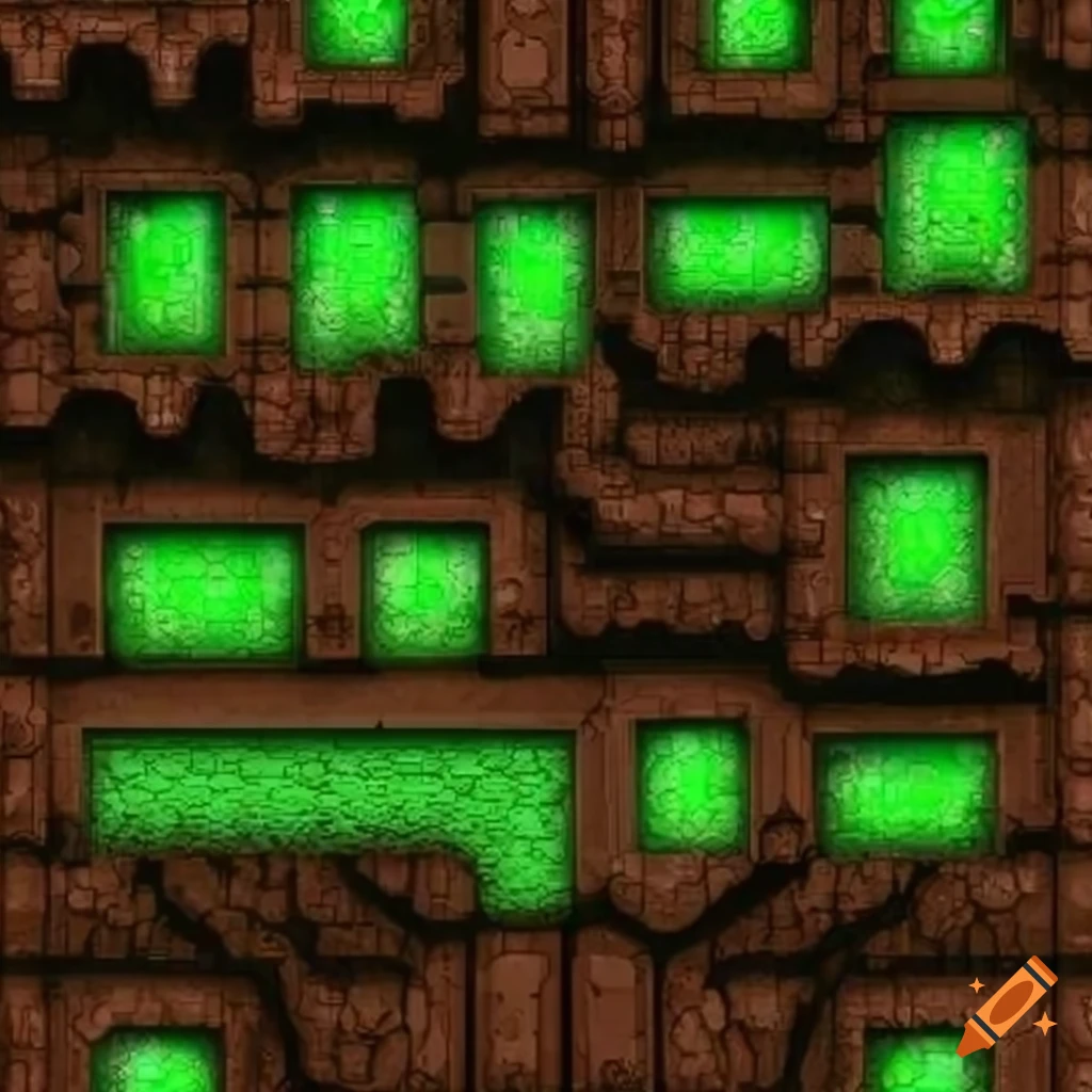2d metroid game wall tiles with unique art style on Craiyon