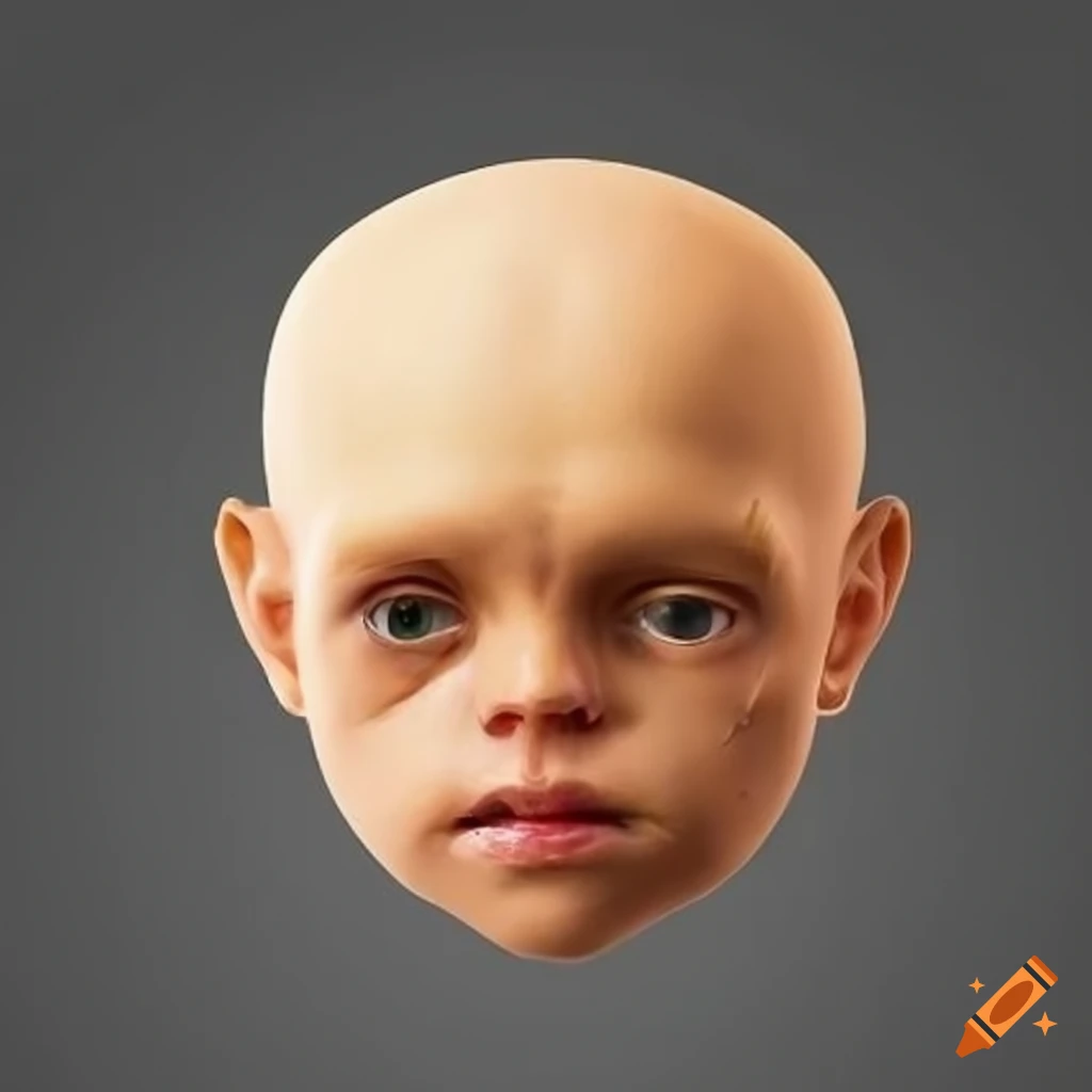 Artistic representation of a human head like a potato and chickpea on ...