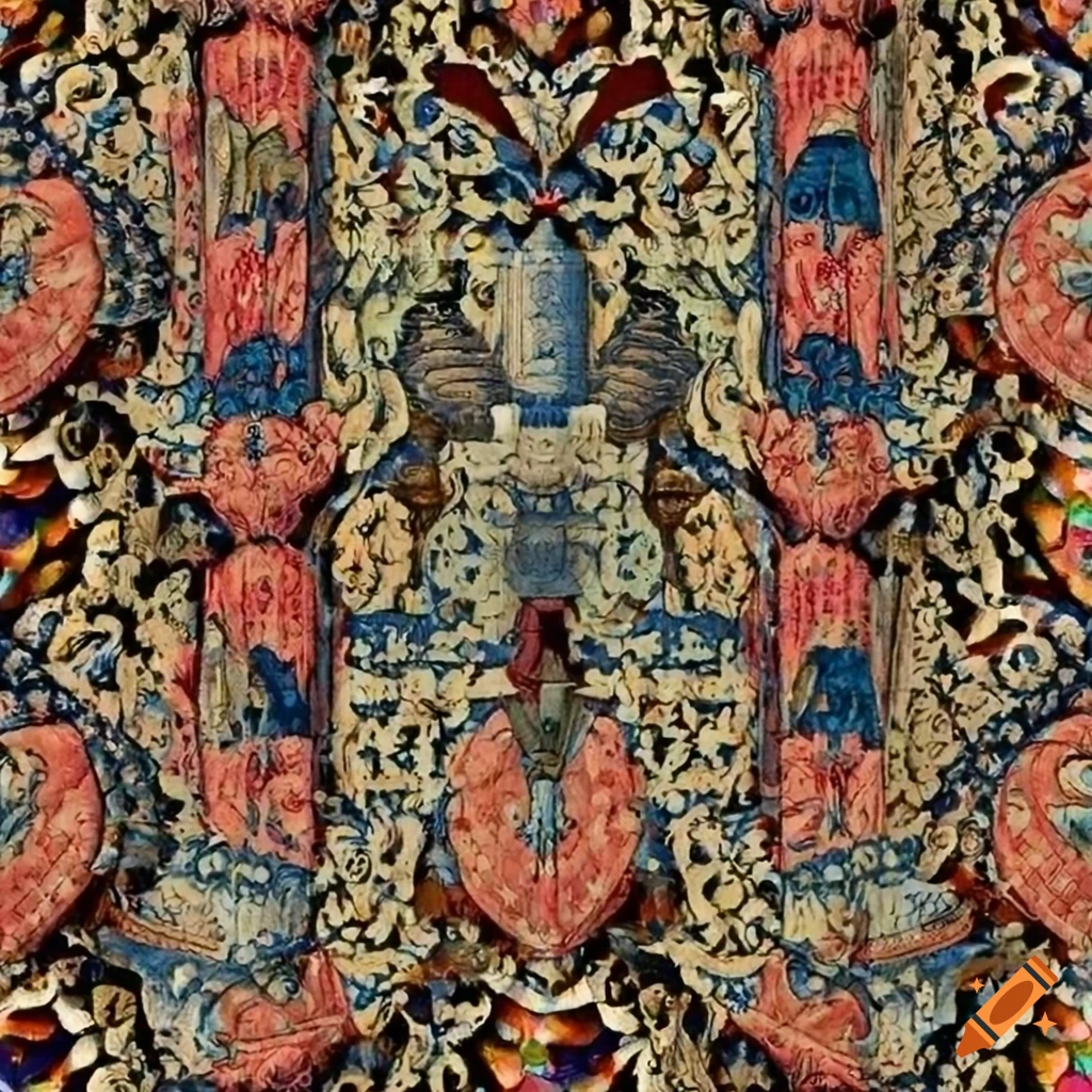 Pattern of a medieval tapestry