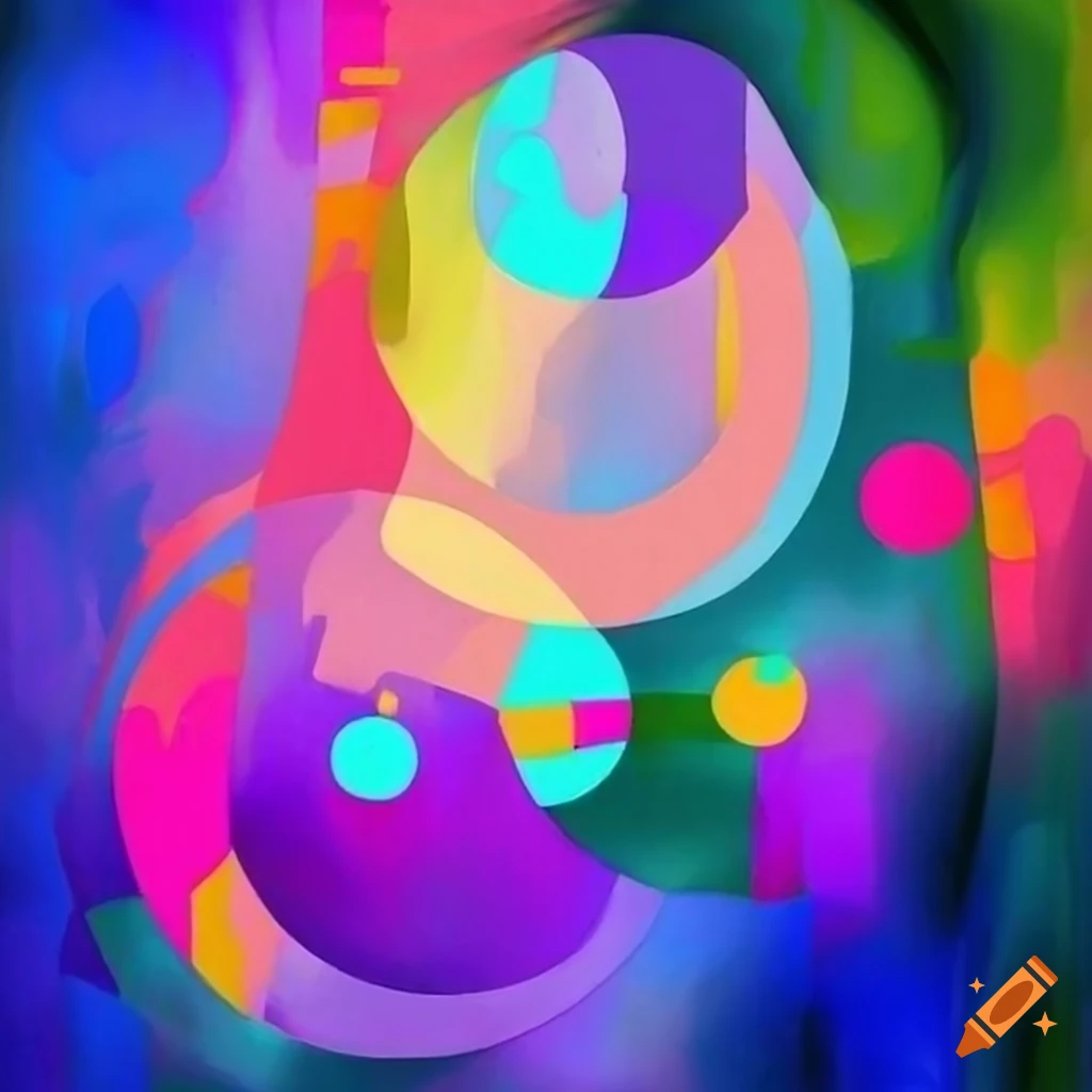 Abstract depiction of visible music vibes in a centered composition on ...