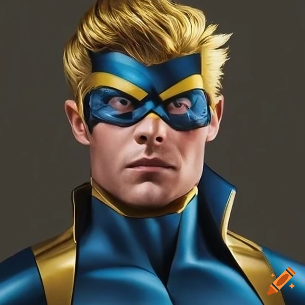 Picture of Zack Efron as Booster Gold on Craiyon
